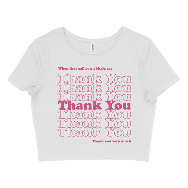 Thank You Crop Tee - Olivia Gatwood